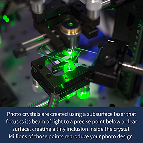 3D Laser Gifts Crystal Keychain Square, Laser Etched Photo, Personalized Engraved Glass, Birthday, Anniversary, Wedding