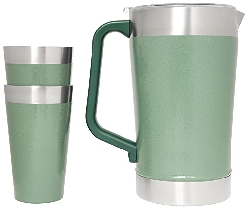 Stanley 10-10390-001 The Stay-Chill Classic Pitcher Set Hammertone Green 64OZ / 1.9L + 2 x 16OZ / .47L