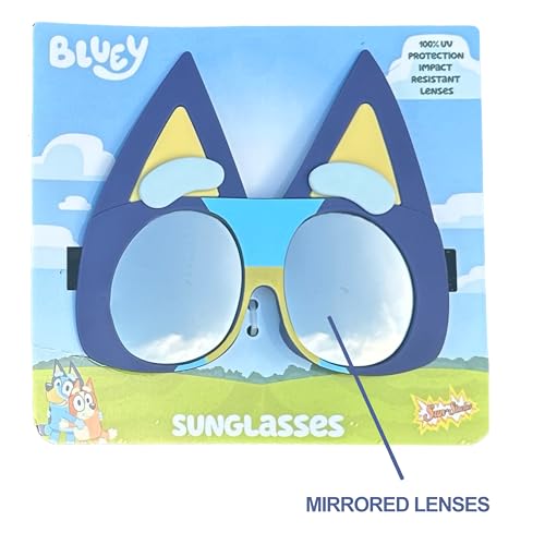 Sun-Staches Official Bluey Sunglasses | Bluey Dress Up Costume Play | UV 400 | One Size Fits Most Kids