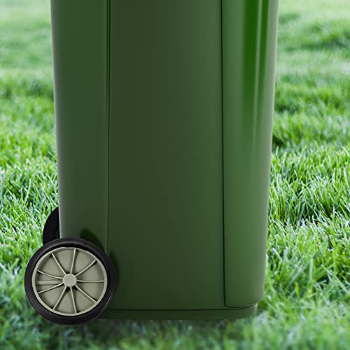 Happyyami Garbage Container Wheels 2Pcs Trash Can Garbage Can Rubber Replacement Wheel Can Pulley Outdoor Trash Can Wheels Tools Accessories Waste Container Wheels
