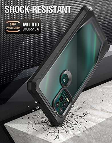 Poetic Guardian Series Case Designed for Moto G Stylus 5G (2021), Model # XT2131,Full-Body Hybrid Shockproof Bumper Cover with Built-in Screen Protector, Black