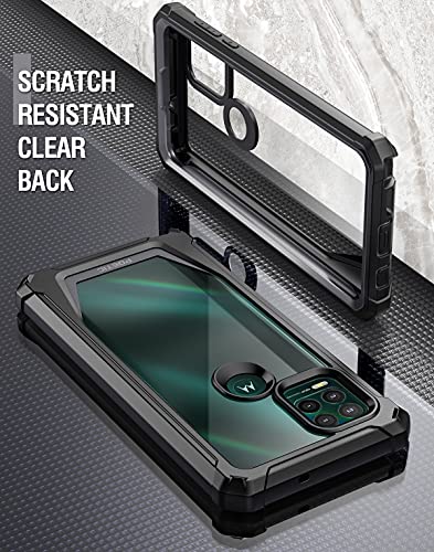 Poetic Guardian Series Case Designed for Moto G Stylus 5G (2021), Model # XT2131,Full-Body Hybrid Shockproof Bumper Cover with Built-in Screen Protector, Black