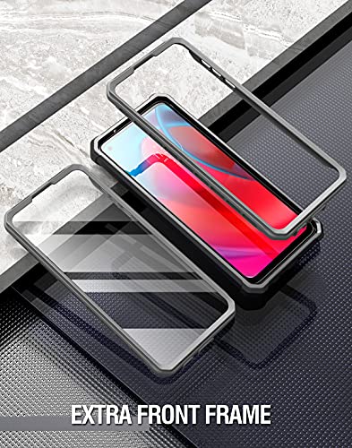 Poetic Guardian Series Case Designed for Moto G Stylus 5G (2021), Model # XT2131,Full-Body Hybrid Shockproof Bumper Cover with Built-in Screen Protector, Black