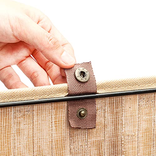 QUGANGKU Large Storage Laundry Basket with Cover, Wood Color Damp Proof Bamboo Double Folding Hamper Durable Portable Washing Bin with Liner and Handles