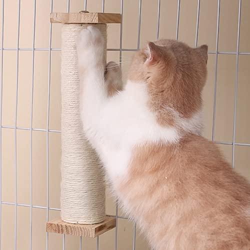 SHENGOCASE 2-Pack Cat Scratching Post for Crate Cage, Cage Mounted Scratching Post with Self Groomer and Massager, Cage Scratcher Pole, Cat Cage Kennel Crate Playpen Accessories Toys