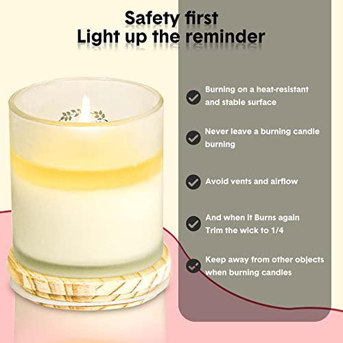Scented Candles Gift Set for Women: Aromatherapy Candles for Home Rose Scented Natural Soy Wax Jar Candle Sets 2 Pack 6oz 40 Hour Burn Time Use for Stress Relief Relaxation Bath Yoga Birthday