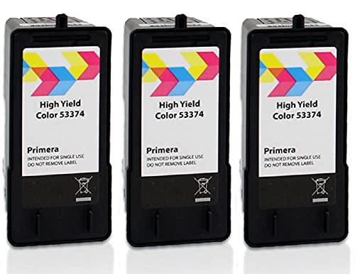 Primera 53374 Tri-Color Ink Cartridge 3-Pack for LX500, LX500c, RX500