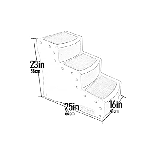 Pet Gear Easy Step III Pet Stairs, 3 Step for Cats/Dogs, Removable Washable Carpet Treads, for Pets Up to 150lbs, No Tools Required, Available in 6 Colors