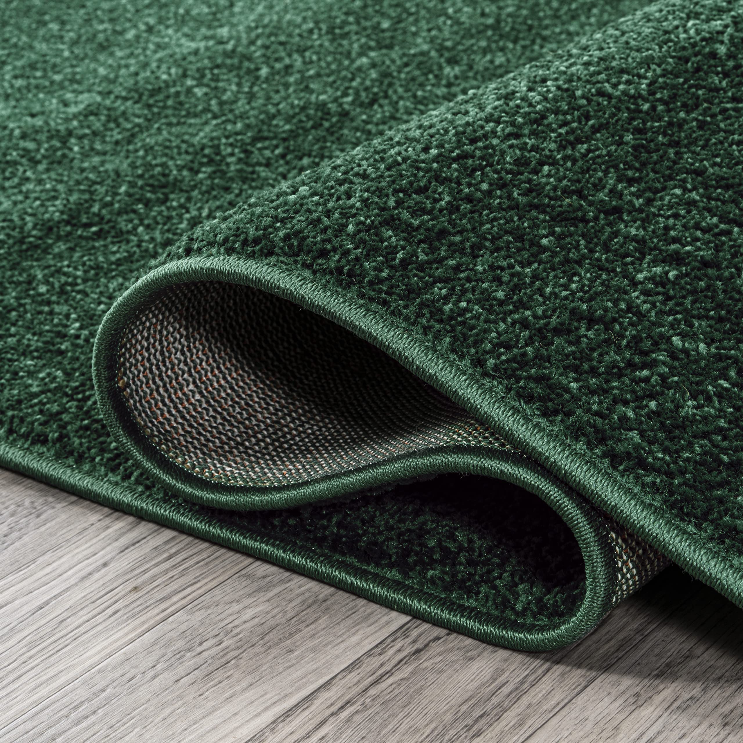 JONATHAN Y SEU100L-212 Haze Solid Low-Pile Indoor Runner Rug, Coastal, Bohemian, Minimalist, Classic, Casual for Bedroom,Kitchen,Living Room,Non Shedding,Easy-Washing, Green, 2 X 12