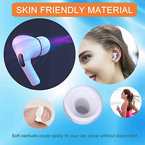 Replacement Ear Tips Ear Hooks for AirPods Pro Silicon Ear Buds Tips with Portable Storage Box Fit in The Charging Case (L+M+S)