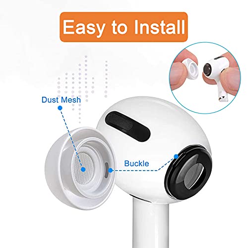 Replacement Ear Tips Ear Hooks for AirPods Pro Silicon Ear Buds Tips with Portable Storage Box Fit in The Charging Case (L+M+S)