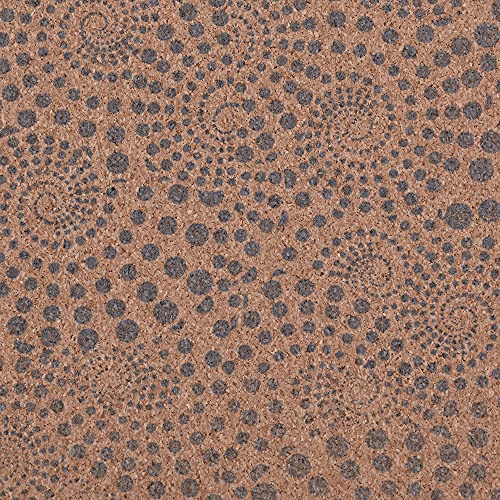 Cork Fabric Faux Leather Sheets LOOGOOL 5PCS A4 Sheet 8x12 inch Spin Spiral Printed Fabric for Bags Earrings DIY Craft Decoration