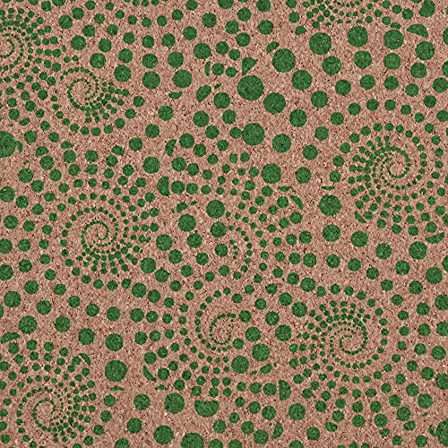 Cork Fabric Faux Leather Sheets LOOGOOL 5PCS A4 Sheet 8x12 inch Spin Spiral Printed Fabric for Bags Earrings DIY Craft Decoration