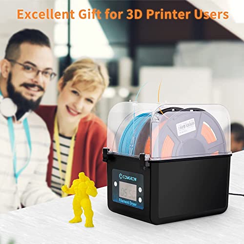 Comgrow Filament Dryer, Upgraded Filament Dry Box, Large-Capacity 3D Filament Dehydrator for 2KG Filament, Compatible with 1.75mm, 2.85mm Filament and PLA PETG TPU ABS Material