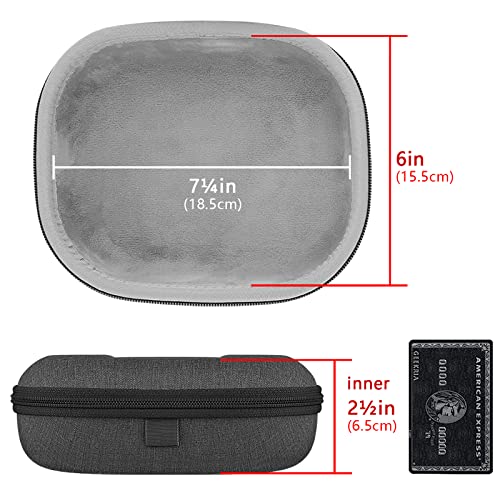 Geekria Shield Headphones Case Compatible with Logitech H340 USB, H390 USB, H151, Zone 750, H390 USB Case, Replacement Hard Shell Travel Carrying Bag with Cable Storage (Black)