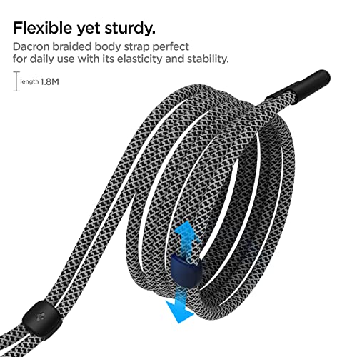 Spigen Universal Adjustable Crossbody Strap Phone Lanyard - Black