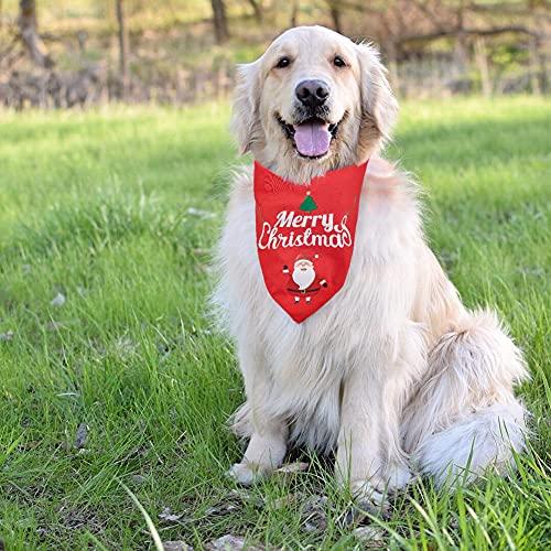 2 Pack Christmas Dog Bandanas Double-Layer Dog Bandanas Pet Scarf Triangle Dog Bibs Costume Decoration Accessories for Small to Large Dogs Cats