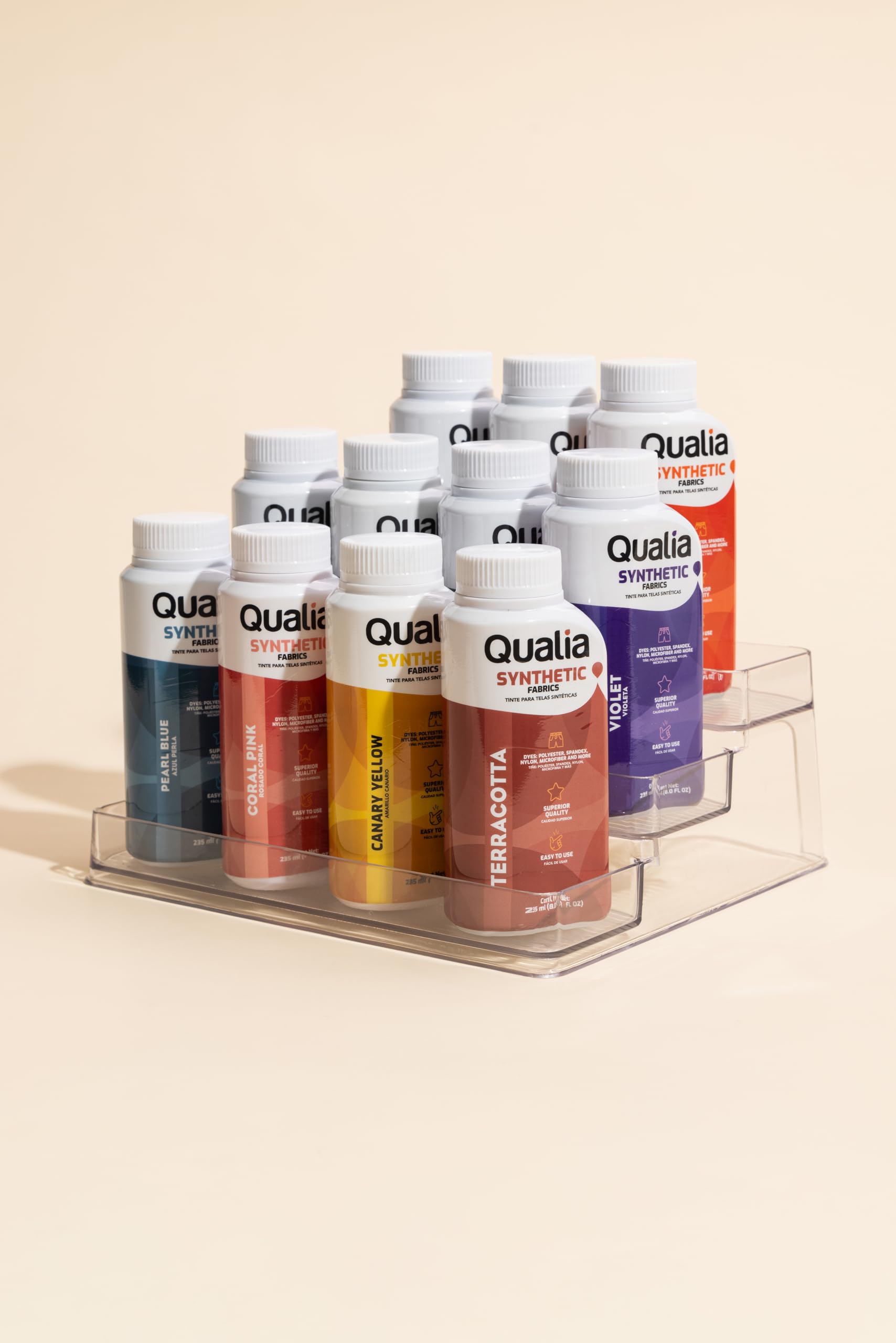 Qualia Synthetic Fabric Dye, Easy to Use, Perfect for Synthetic Fabrics: Polyester, Spandex, Nylon, and More, Ultra-Concentrated Colors for Vibrant Results, Graphite Blue, 1 Pack