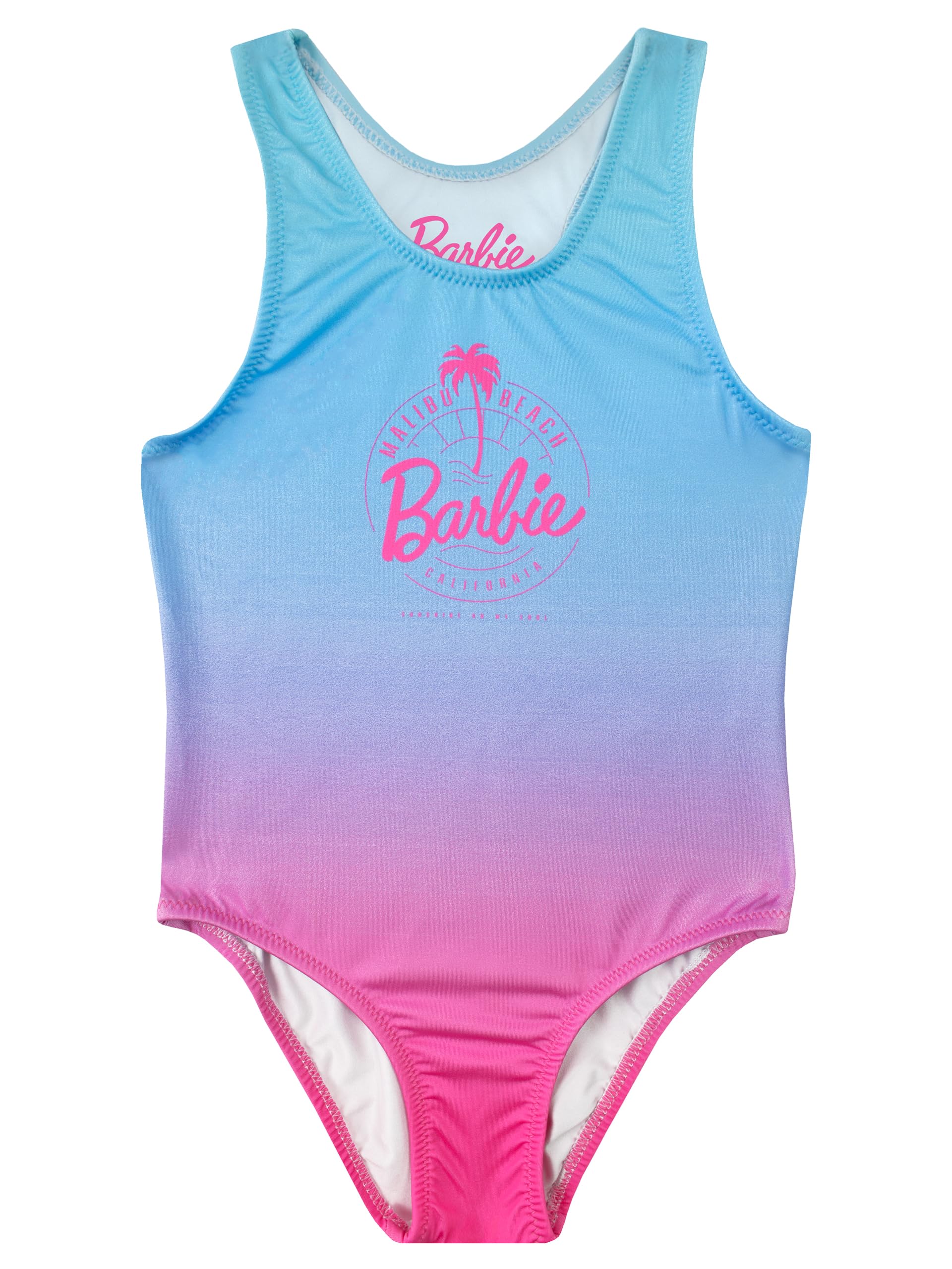 Barbie Swimming Costume | Girls Swimsuit One Piece | 14 | Official Merchandise Multicolor