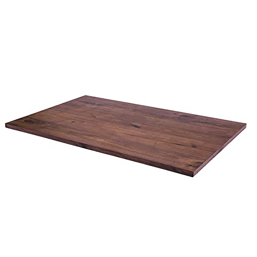 WOODCN Wood Table Top Universal 58x28 Inches,Walnut Rustic Workbench Top Countertop Desk Home Office,for Sit-Stand Height Adjustable Riser Desk