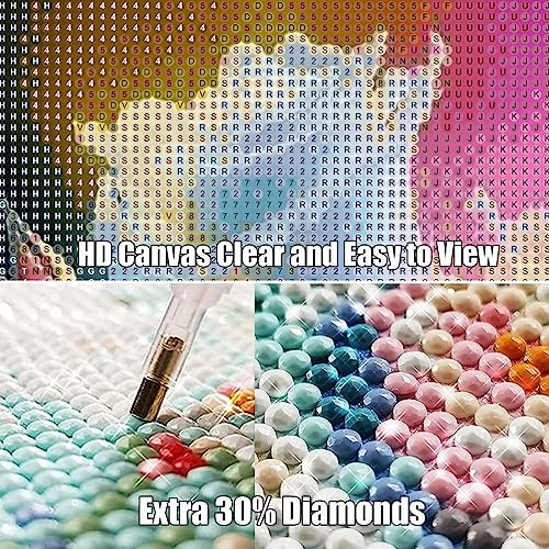 Stained Glass Angel Resin DIY 5D Diamond Painting Kits, Round Crystal Rhinestone Crystal Craft Diamond Dots Abstract Scenery Diamond Art Gem Dots Craft Home Wall Decor 30x40CM-D-Angel