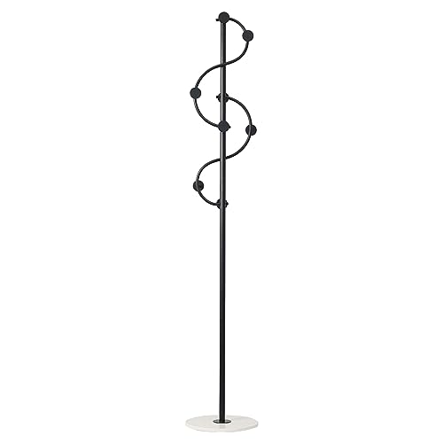 Coat Rack - Coat Racks Free Standing-Metal Standing Coat Rack with Slate Base, 8 Hooks,Perfect for Hanging Jackets, Bags, Umbrellas etc. an Ideal Coat Tree for Entryways, Living Rooms, and Bed Rooms