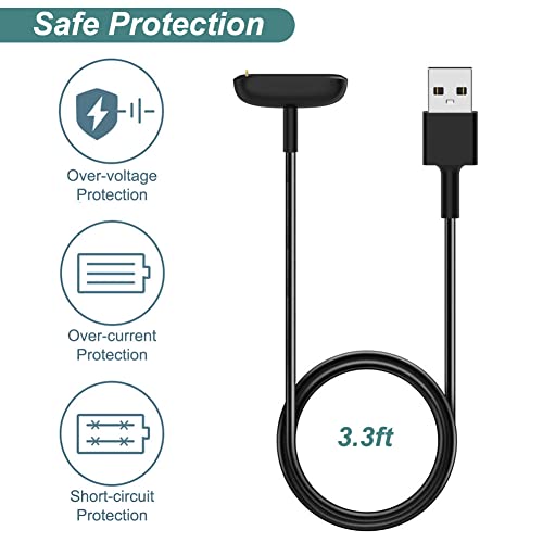 Charger for Fitbit Charge 5 / Fitbit Luxe Fitness Tracker, Replacement Charging Cable Cord Accessories for Fitbit Luxe/Charge 5 [2-Pack, 3.3ft/1m]