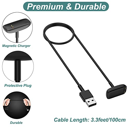 Charger for Fitbit Charge 5 / Fitbit Luxe Fitness Tracker, Replacement Charging Cable Cord Accessories for Fitbit Luxe/Charge 5 [2-Pack, 3.3ft/1m]