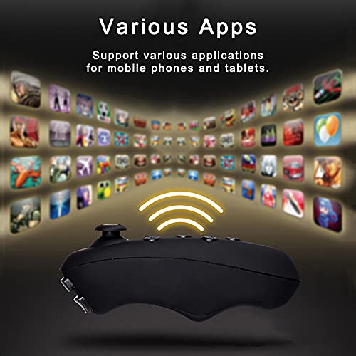 Wireless VR Remote Control for Phones Controller for Tiktok Compatible with iOS/Android, Joystick Remote for iPhone/iPad/Android Phones/Tablet to Control Music Tiktok Video, Selfie, Mouse (Upgrade)