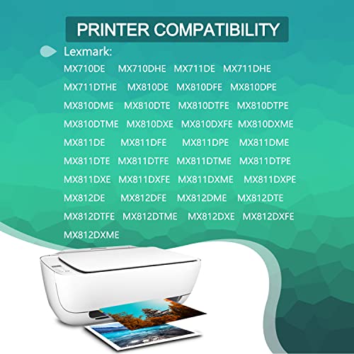 GREENBOX Remanufactured 621H Toner Cartridge Replacement for Lexmark 621H 62D1H00 62D1000 High Yield for Lexmark MX710DE MX710DHE MX711DE MX711DHE MX711DTHE MX810DE MX810DFE MX810DPE MX810DME, 1 Black