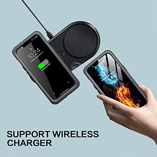 ANTSHARE for iPhone 13 Case Waterproof Shockproof with Built-in Screen Protector 360 Full Body Heavy Protective Rugged Case for iPhone 13 6.1 inches Black/Clear