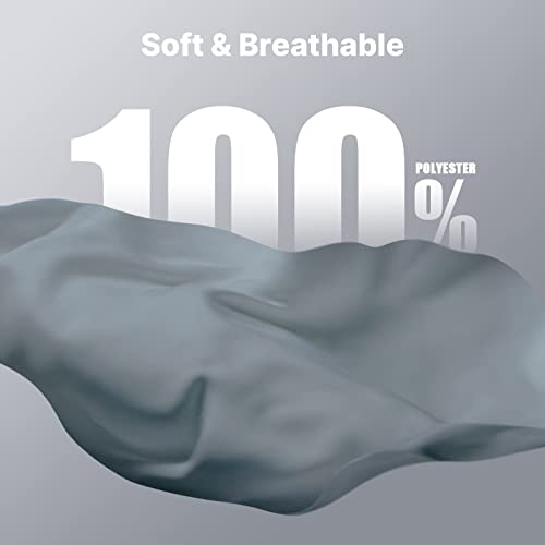 Marsail Queen Size Sheets Set 4pcs Extra Soft Cooling Bed Sheets Fine Brushed Microfiber Polyester Luxury Bedding Sheets Up to 16" Deep Pocket Light Grey