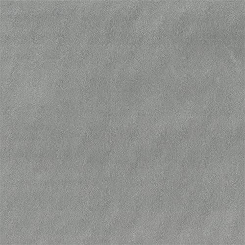 Pemberly Row 18.5" Traditional Velvet Fabric Sofa with Nail Head in Light Gray