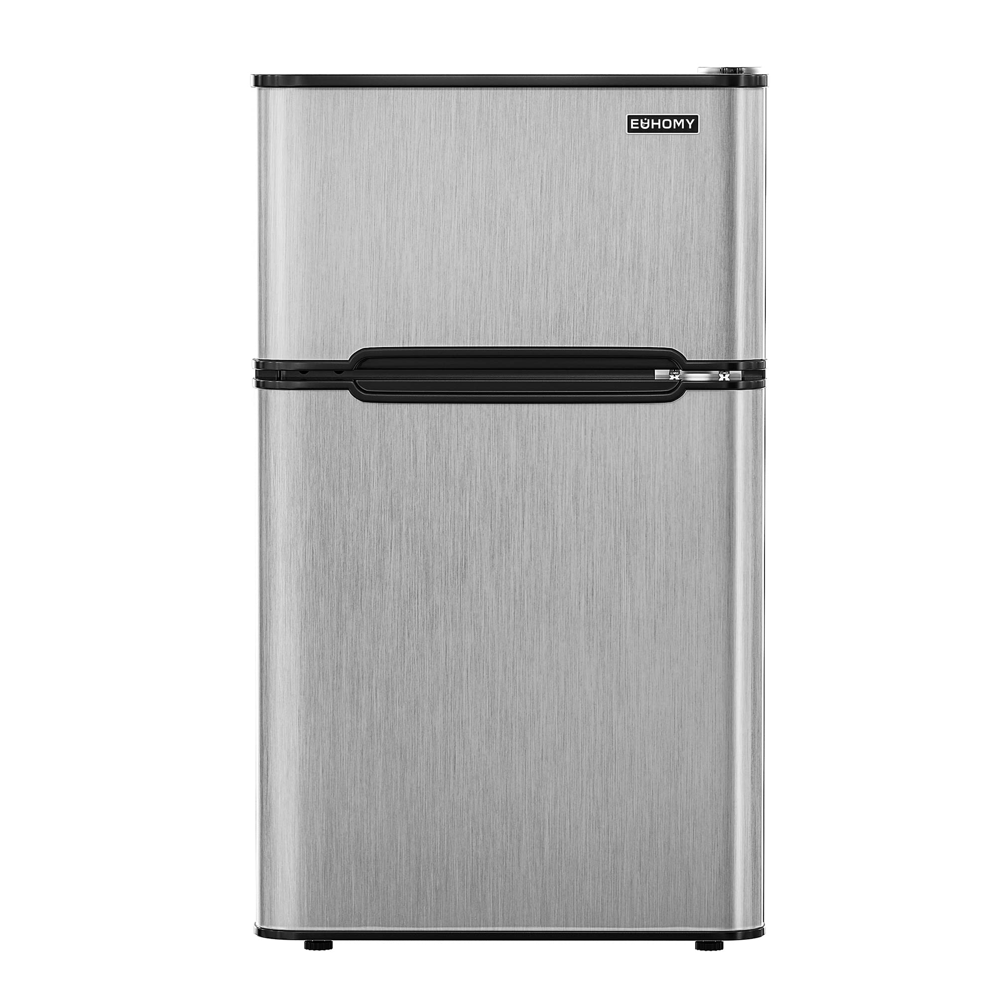 Euhomy Mini Fridge with Freezer, 3.2 Cu.Ft Compact Refrigerator with freezer, 2 Door Mini Fridge & Farberware Countertop Microwave 700 Watts, 0.7 cu ft - Microwave Oven With LED Lighting and Child
