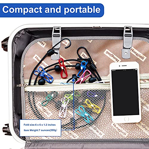 Ulfsaar Portable Travel Clothesline, Camping Accessories, Vacation Essentials, RV Cruise Camper Accessories for Travel Trailers, Camper Travel Apartment Essentials, Laundry Line.