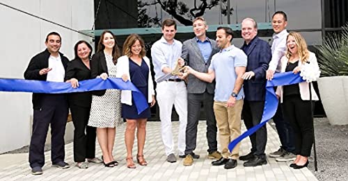 Golden Openings 25 Inch 2 Foot Giant Grand Opening Ceremonial Ribbon Cutting Real Big Scissors Gold Handle Silver Blade