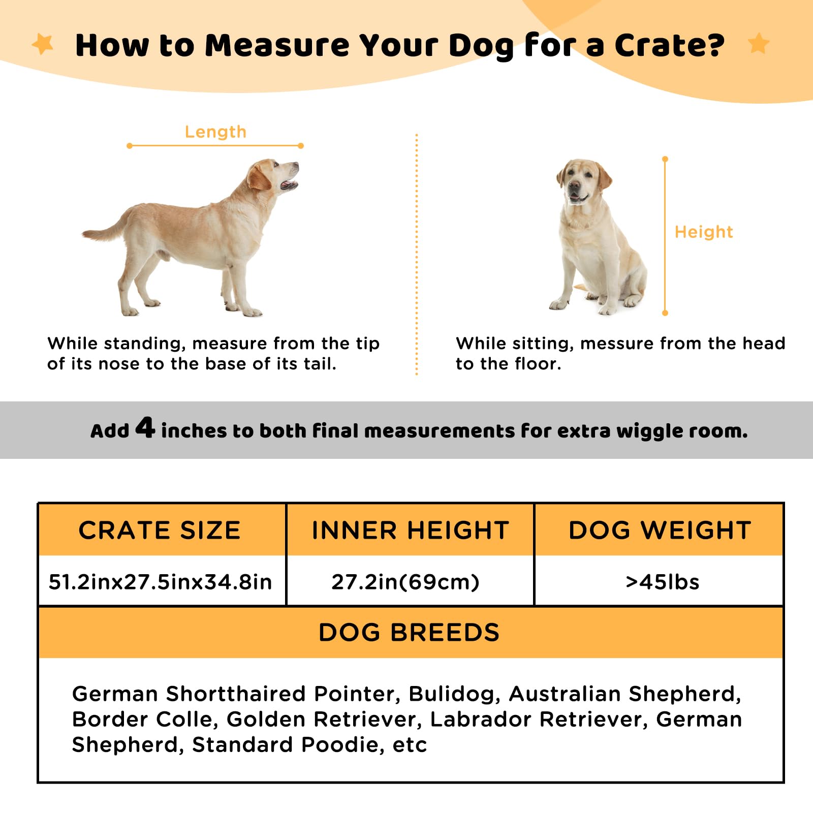 Dreamania Corner Dog Crate Furniture with Storage, 51.3" Upgraded Modern Dog Cage, End Table, Indoor Pet Crate Small Medium Large Dogs, White, Perfect for Limited Room