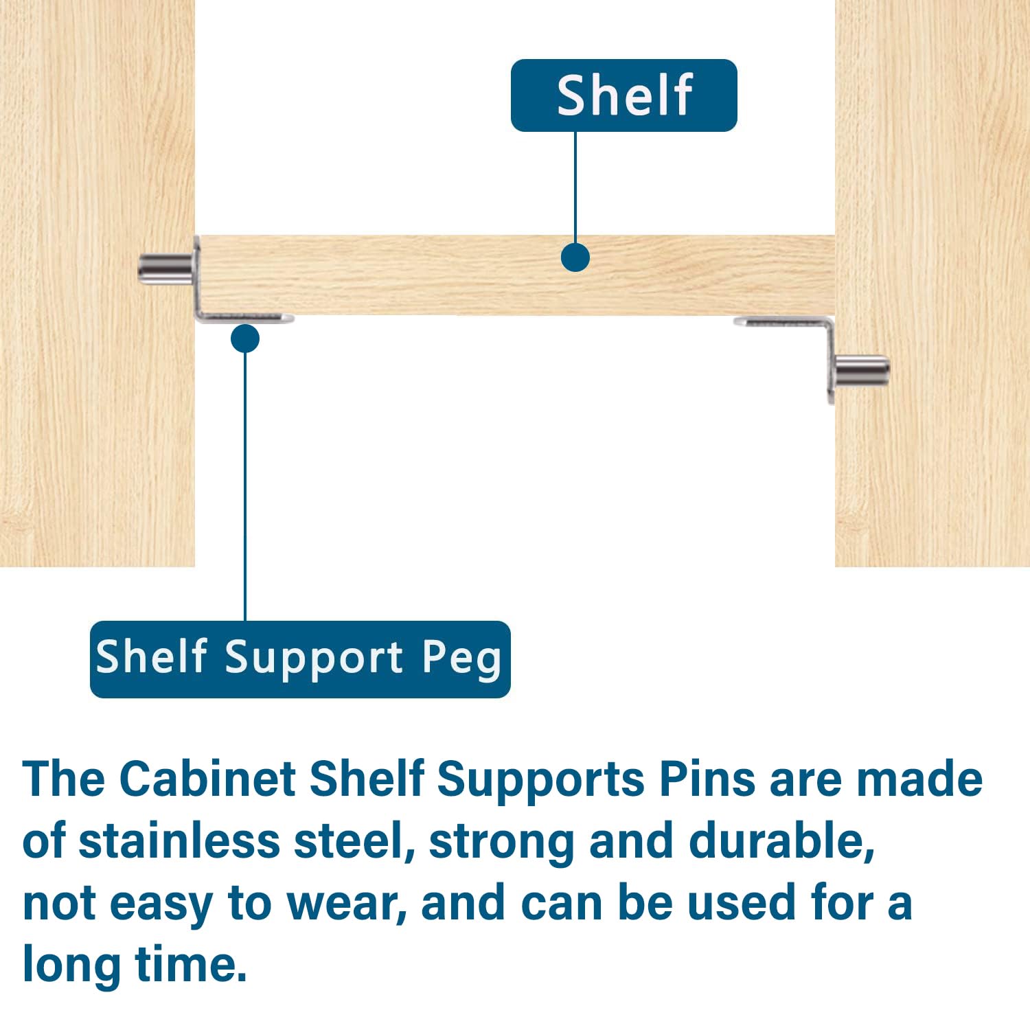 1/4 Inch Shelf Support Peg，Support Cabinet Shelf Pins，Shelf Bracket Pegs with Hole，L-Shaped Furniture Replacement Peg for Cabinets,Shelves,Wodrob