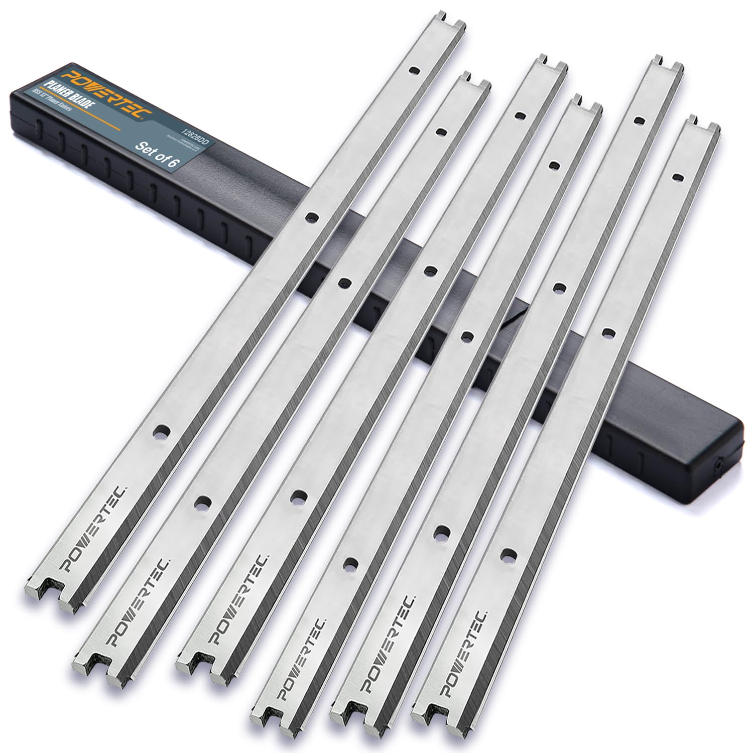 POWERTEC 13 Inch Planer Blades for Ridgid R4330, R4331, TP1300LS Planer, Replacement for AC20502 Planer Knives, Set of 6 (12828DDV)