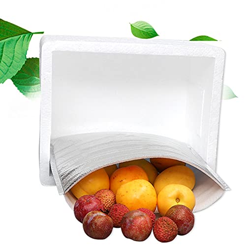 prettDliJUN 20Pcs Thermal Keep Cold/Hot Lunch Bag Food Pouch, Aluminum Foil Insulation Disposable Food Delivery Container