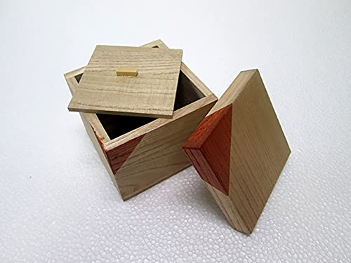 Japanese Tea and Coffee Canister, Airtight and Naturally Dehumidifying, Handmade by Craftsman from Kiri Wood (Japanese Paulownia)
