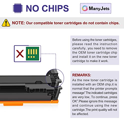 ManyJets 206X W2110X Compatible Toner Cartridge Replacement for HP 206X W2110X 206A W2110A Black use with HP M283fdw M255dw M283cdw M282nw Printer (Black,1-Pack,NO CHIP)