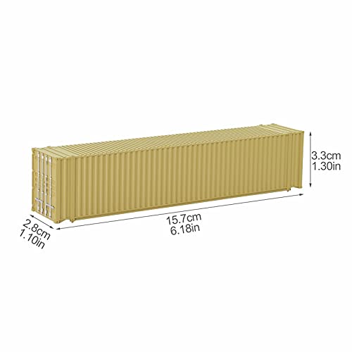 Evemodel C8745 9pcs Different Colored HO Scale 1:87 45ft Blank Shipping Container 45' Cargo Box