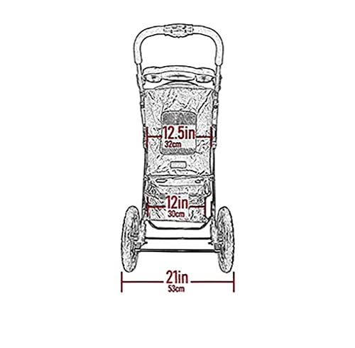 Pet Gear No-Zip AT3 Pet Stroller for Cats/Dogs, Zipperless Entry, Easy One-Hand Fold, Jogging Tires, Removable Liner, Cup Holder + Storage Basket, 1 Model, 2 Colors