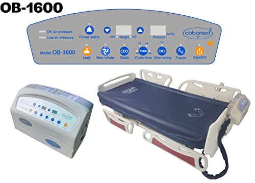 ObboMed OB-1600 UtilityAir Mattress Alternating Pressure with Low Air Loss/Self-Lateral-Wave Rotation, A Reliable 6" Standard Air Mattress (Bed Frame is not Included)