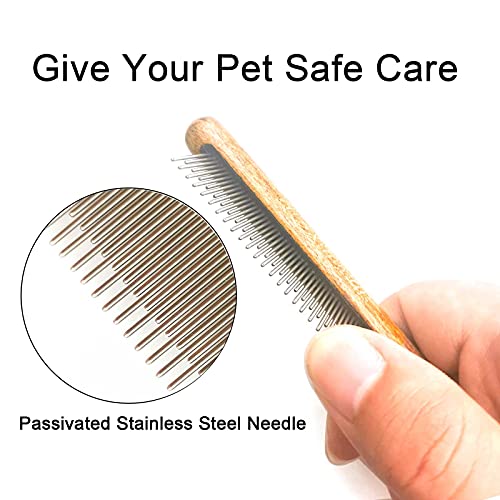 Cat comb,dog comb,Solid Wood Pet Comb Grooming Tool for Cats,Dogs and rabbits…