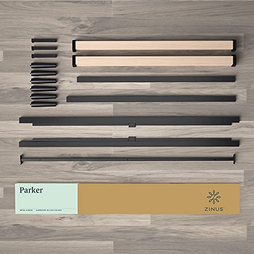 Zinus Parker Platform Bed with Tapered Legs/Wood Slat Support/No Box Spring Needed/Easy Assembly, Queen