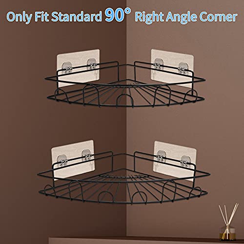 MRINDA 2 PACK Shower Organizer Caddy Hanging Dorm Organizers And Storage Shower Shelf Rack with 8 Traceless Adhesive Hooks