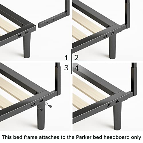 Zinus Parker Platform Bed with Tapered Legs/Wood Slat Support/No Box Spring Needed/Easy Assembly, Queen