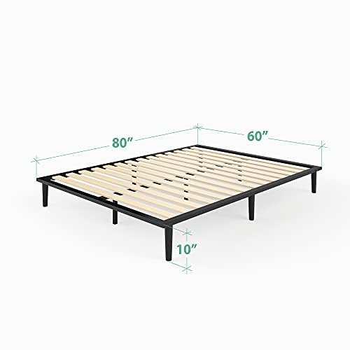 Zinus Parker Platform Bed with Tapered Legs/Wood Slat Support/No Box Spring Needed/Easy Assembly, Queen
